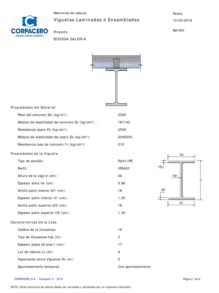 Perfil Ipe 400 | PDF | Materiales | Ingeniería de Edificación