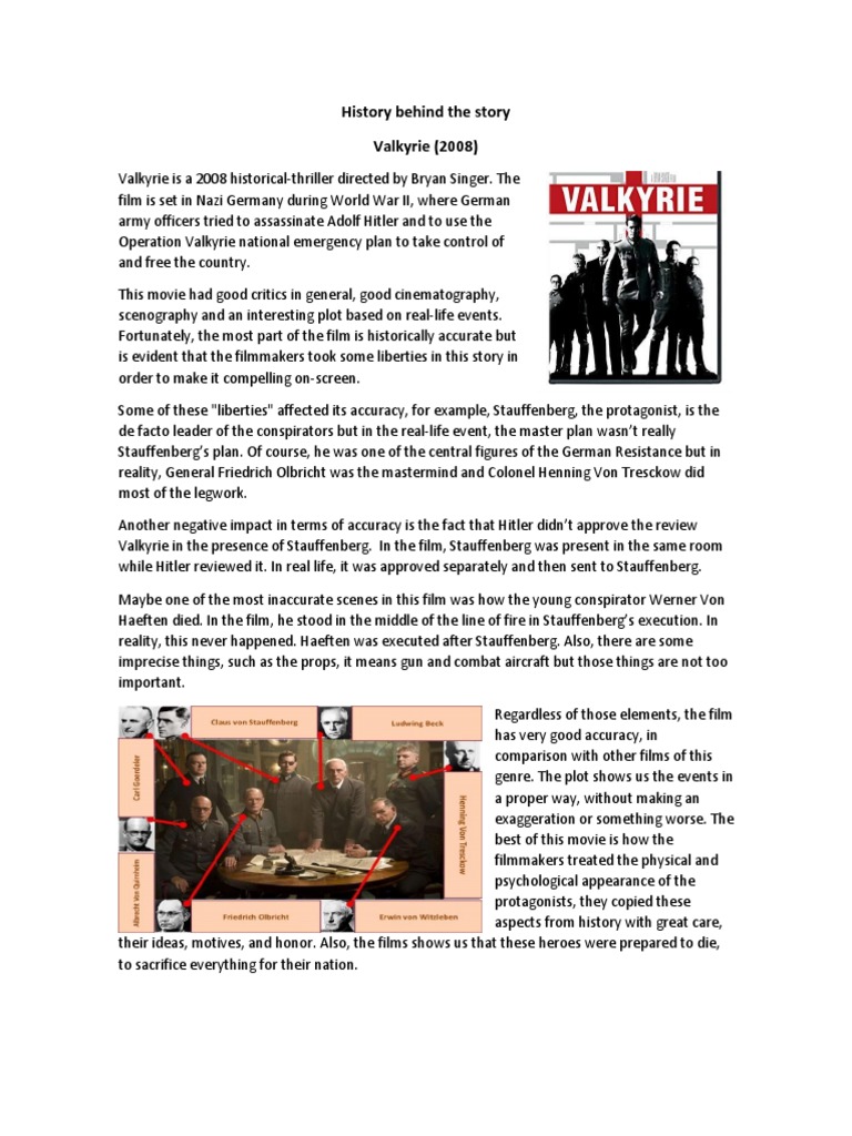 History Behind The Story Valkyrie (2008) | Download Free PDF | Nazi ...