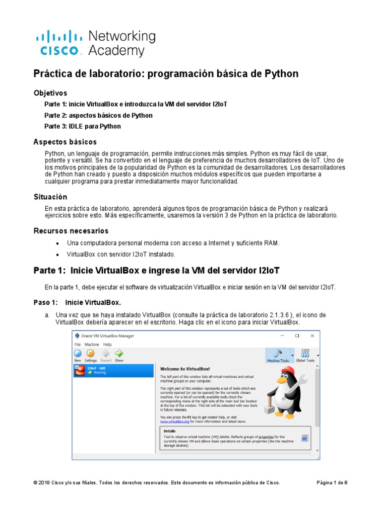2.1.3.7 Lab - Basic Python Programming | PDF | Python (lenguaje de programación) | Servidor ...