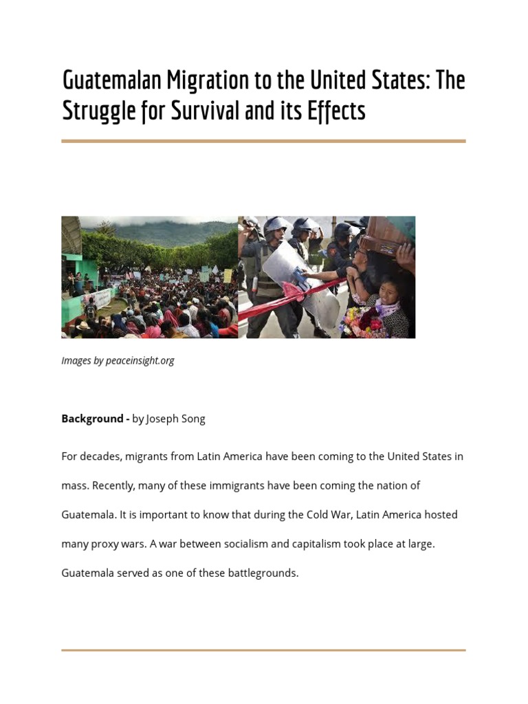 Report 1 | PDF | Guatemala | Immigration