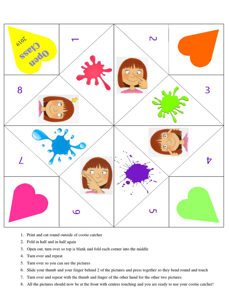 Cootie Catcher | PDF | Hand | Sports