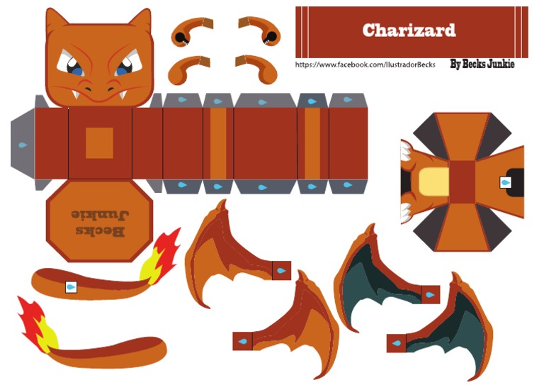 Charizard Mini Papercraft By Becks Junkie.pdf