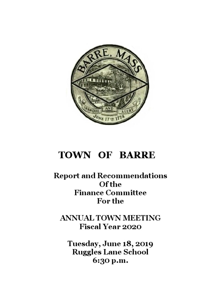 DRAFT 6-3-19 ATM FY20 Booklet Summary 06-18-19 | PDF | Emergency ...