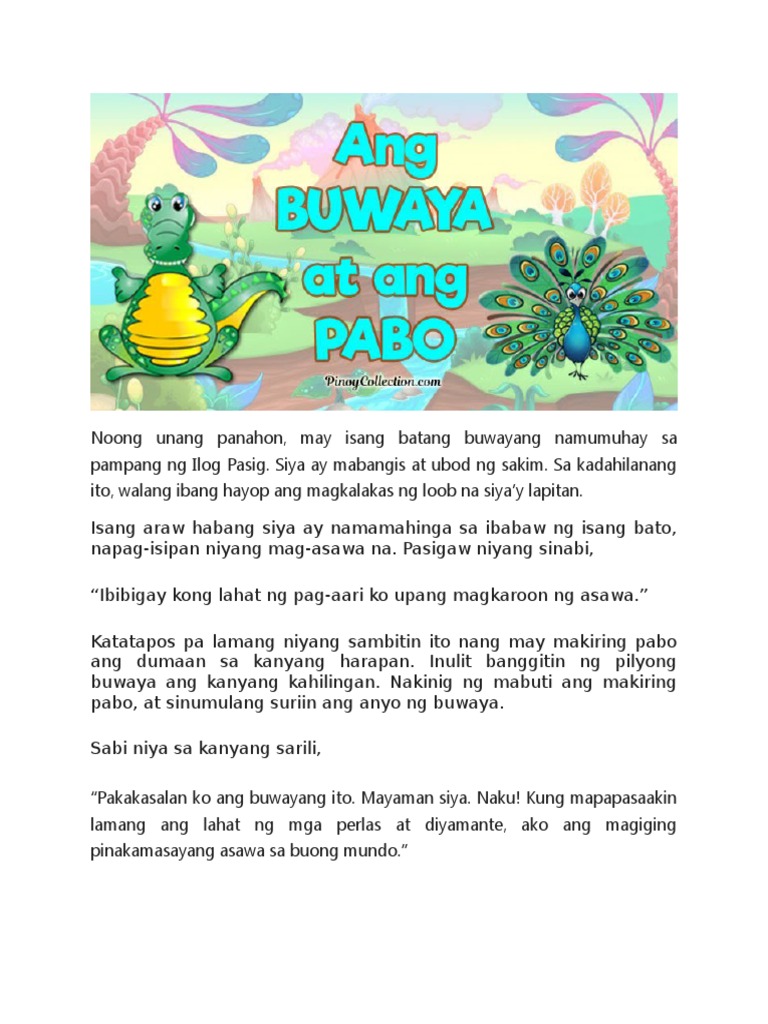 Ang Buwaya at Pabo | PDF