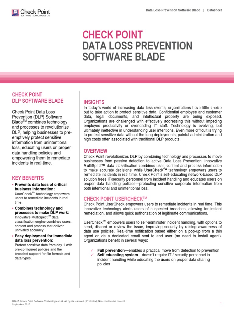 Data Loss Prevention DLP Datasheet | PDF | Computer Network | Information Age