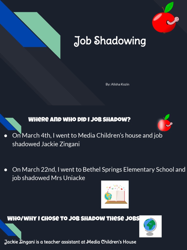 Job Shadowing | PDF | Language Arts & Discipline | Wellness