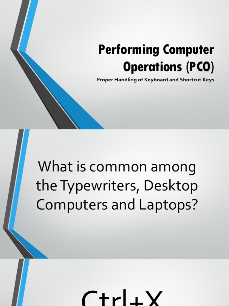 Performing Computer Operations (PCO) May 30, 2019 | PDF | Computer ...