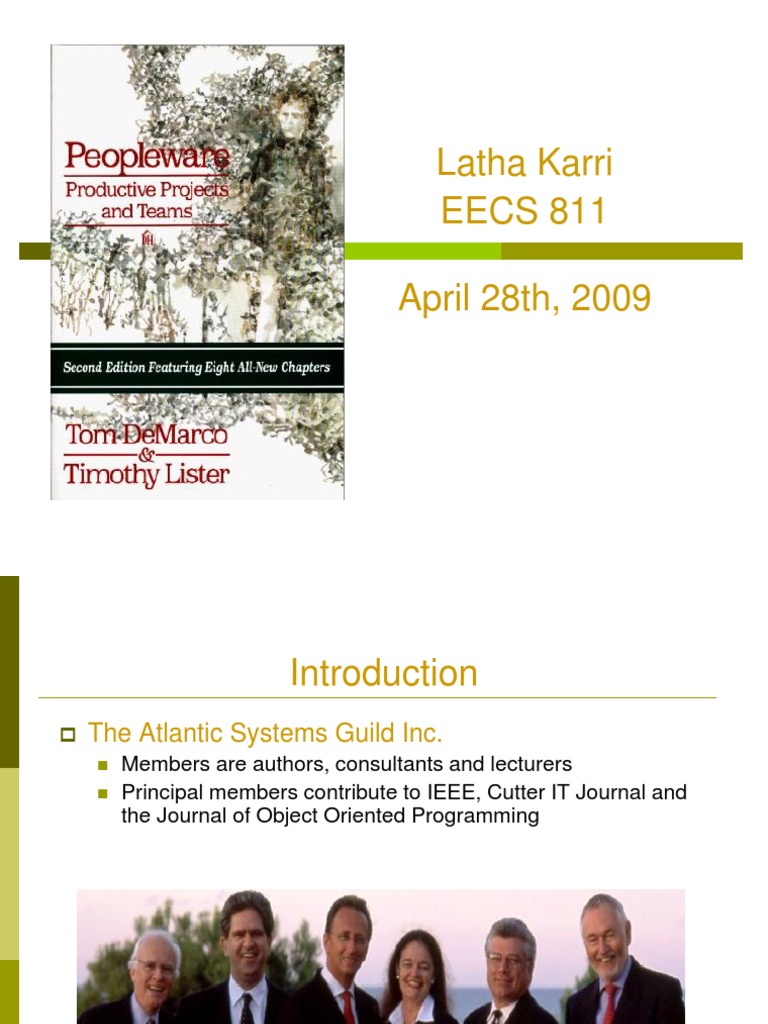 Peopleware in Practice: A Summary of Key Insights from "Peopleware ...