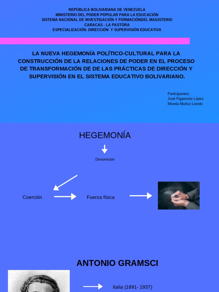 Tema Generador #4 LA NUEVA HEGEMONÍA PILÍTICO-CULTURAL PDF | PDF ...