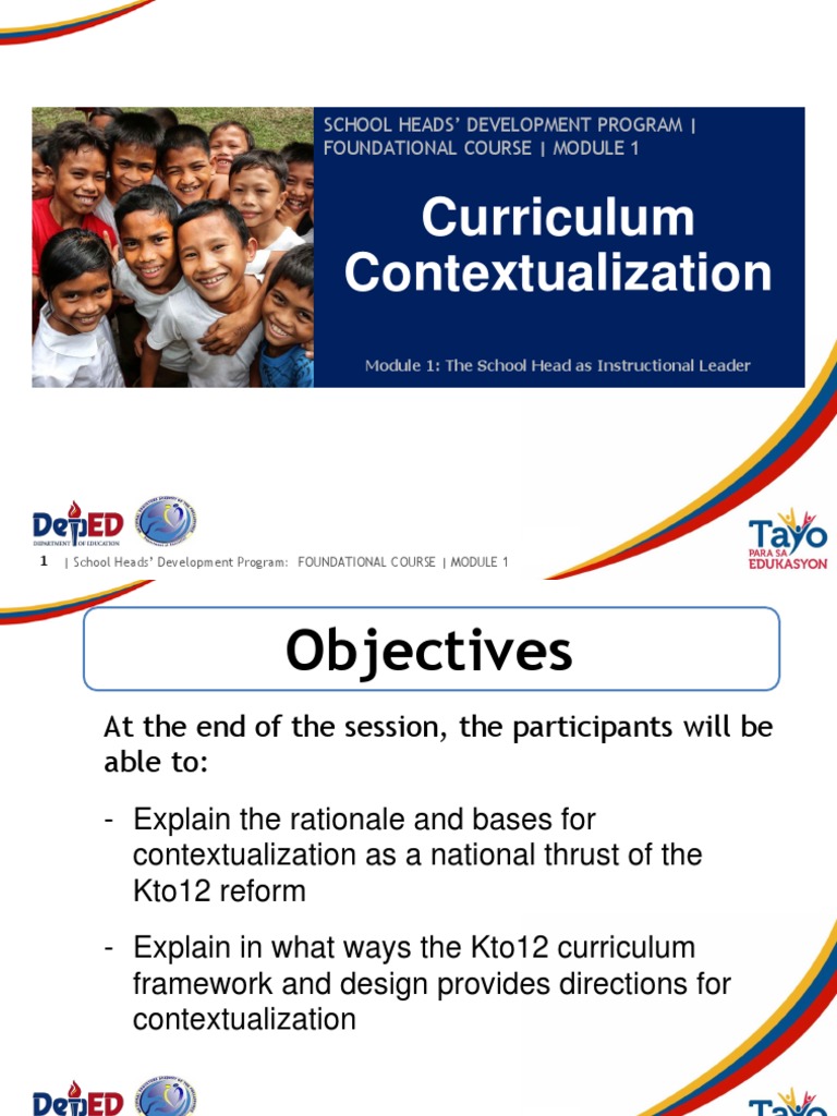 Mod1 2E Contextualization | PDF | Curriculum | Inclusion (Education)