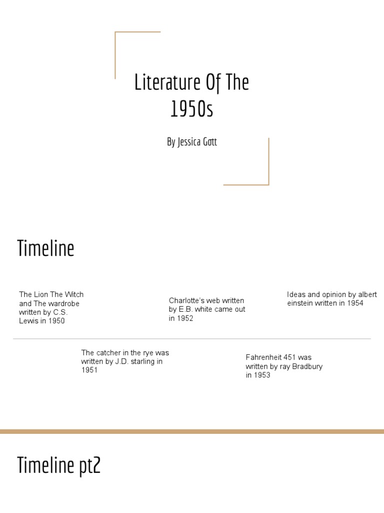 Key Books of the 1950s Literature | PDF | Dr. Seuss | Children's Literature