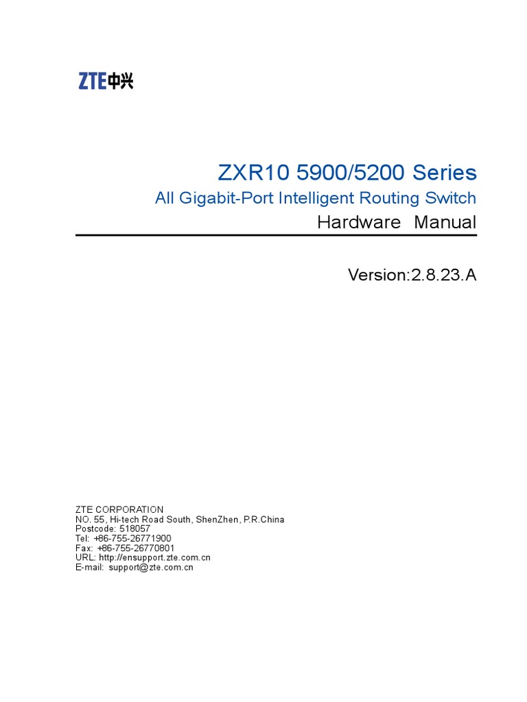 Switch Zte 1 | PDF | Network Switch | Duplex (Telecommunications)