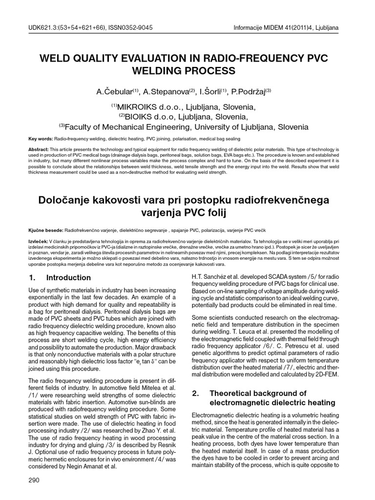 HF PVC Welding | PDF | Dielectric | Capacitor