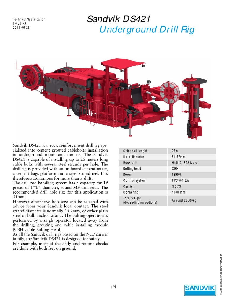 DS421 8-4301-A | PDF | Drilling Rig | Brake