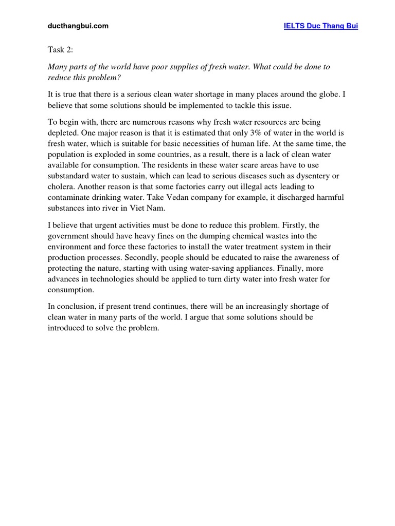 Sample IELTS Writing Band 6.5 (Student of IELTS Duc Thang Bui) | PDF