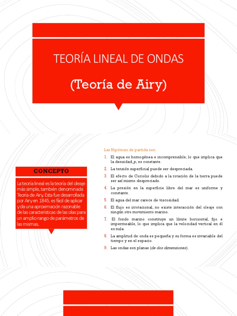 Teoría Lineal de Ondas | PDF | Olas | Longitud de onda