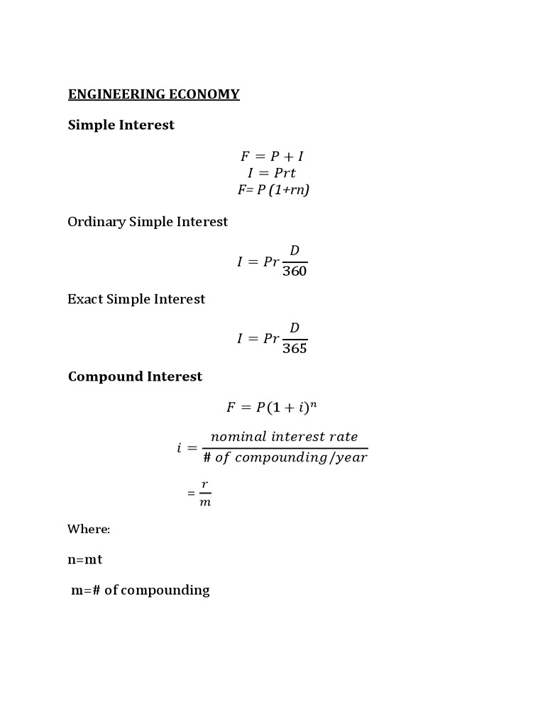Engineering Economy | PDF | Compound Interest | Interest