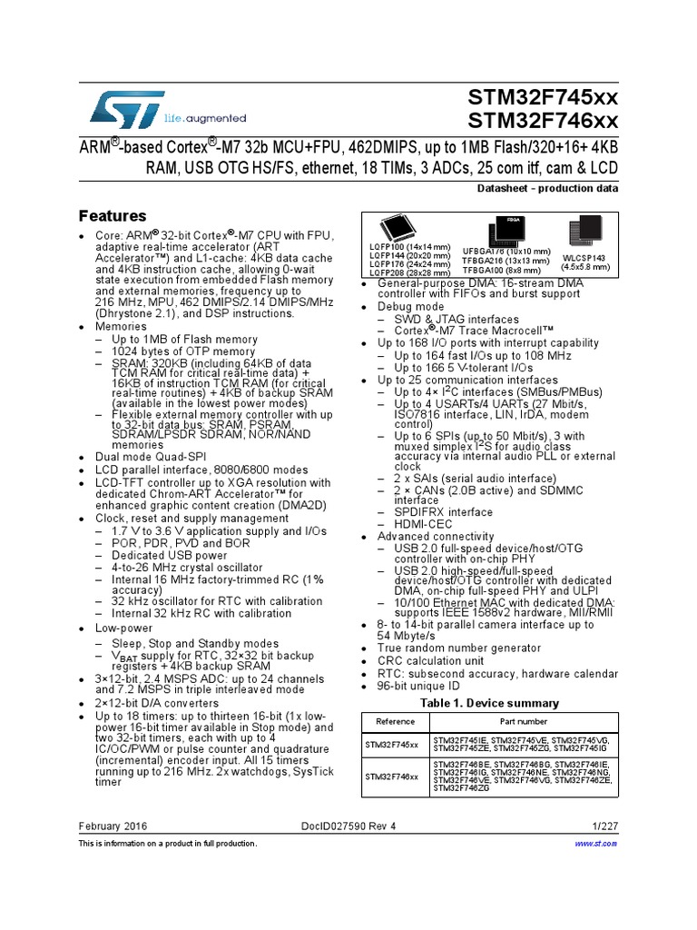 Manual Funciones Alternantes stm32f7 | PDF | Computer Data | Office ...