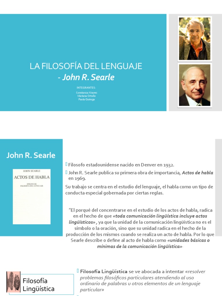La Filosofía Del Lenguaje | PDF | Verdad | Filosofía del lenguaje