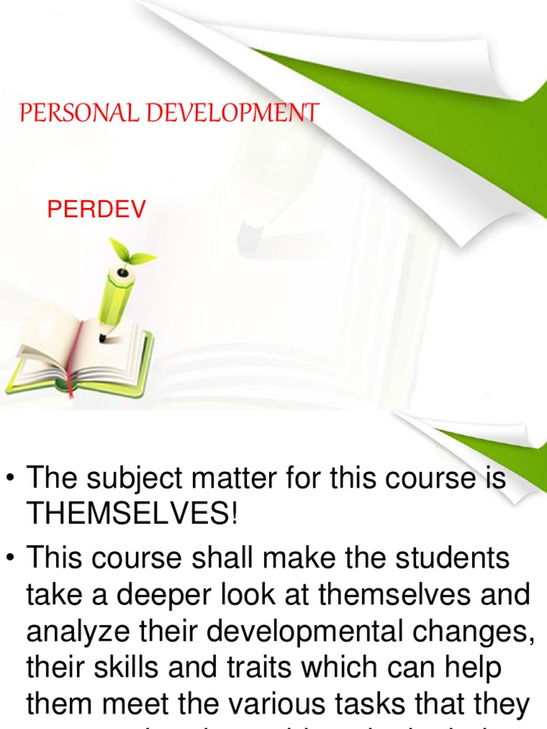Introduction To Perdev | PDF | Self | Self Concept