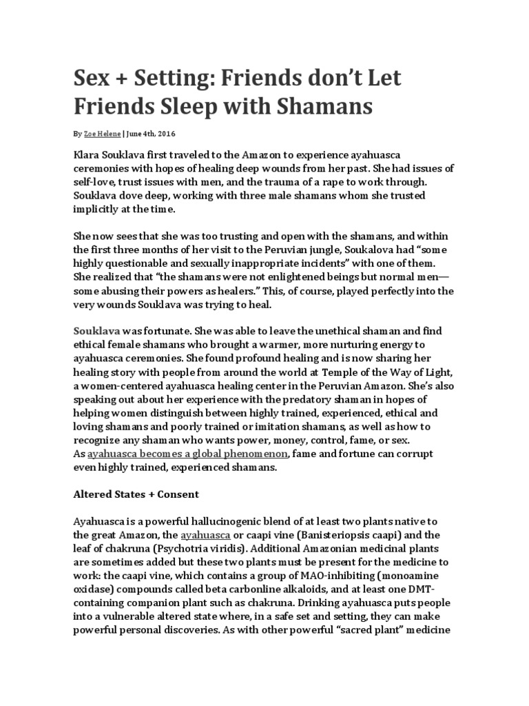 Sex Setting Pdf Ayahuasca