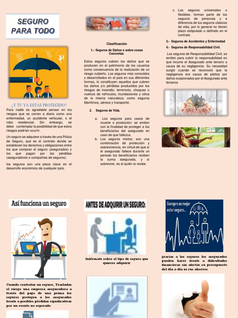 Seguro para Todo-Triptico | PDF | Póliza de seguros | Seguro