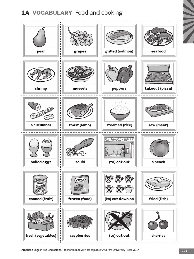 Vocabulary: 1A Food and Cooking | PDF | Foods | Cooking