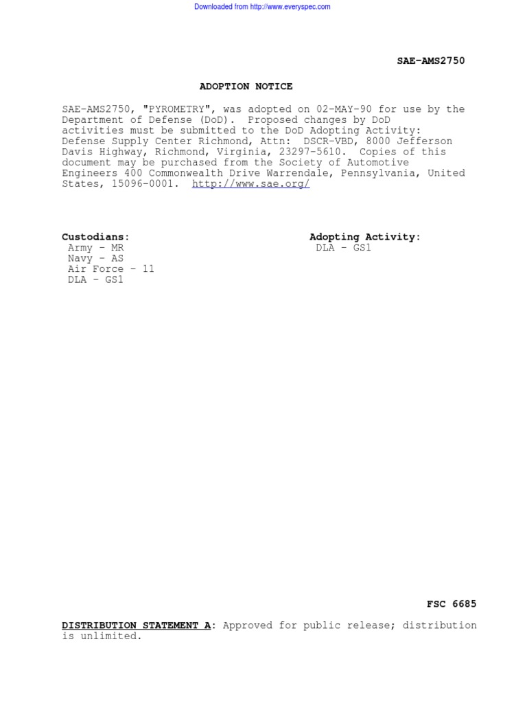 Pyrometry Standards and Procedures: An Overview of SAE-AMS2750 | PDF