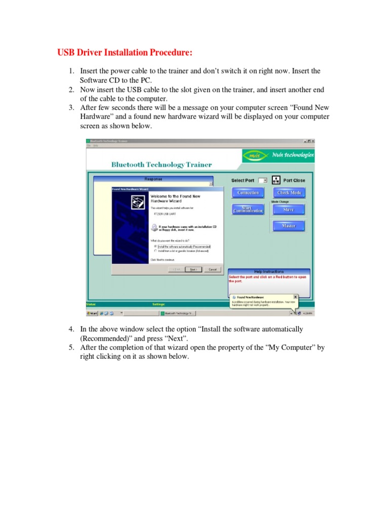 USB Driver Installation Procedure | PDF