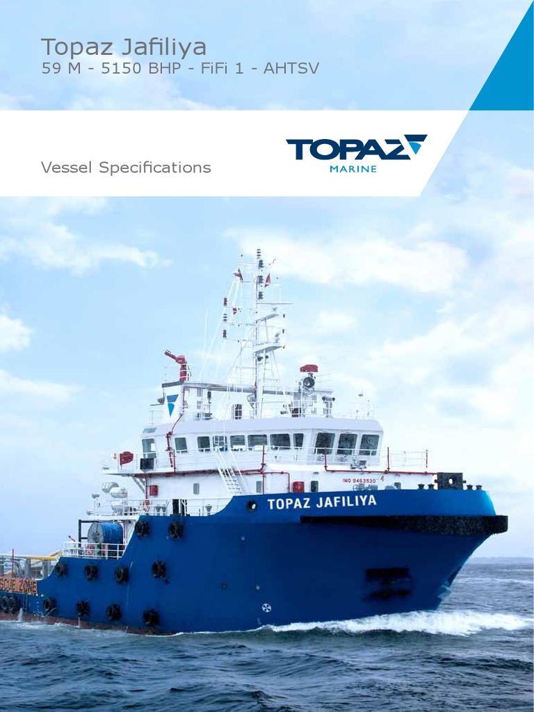 Topaz Jafiliya Vessel Spec Aug2016 | PDF | Water Transport | Watercraft