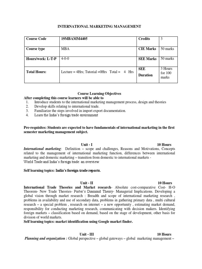 International Marketing Management | PDF | Pricing | Marketing
