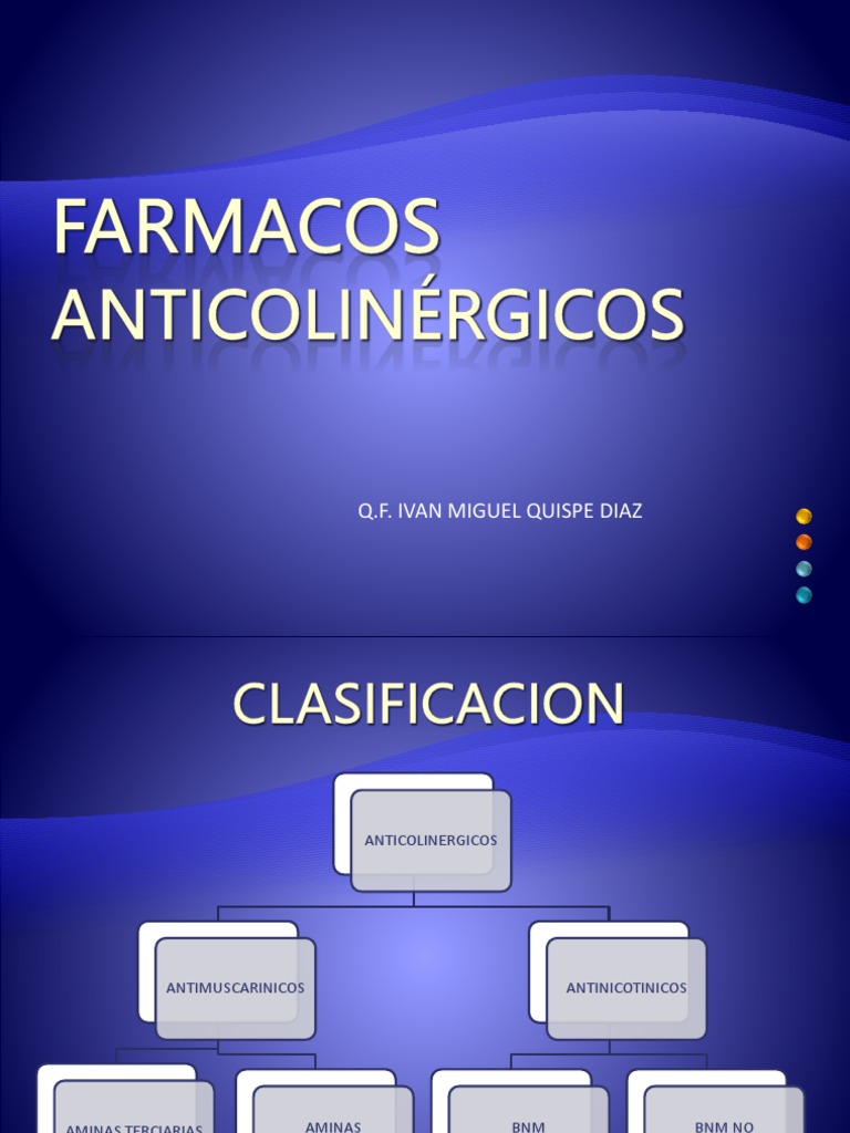 Anticolinérgicos: Características, indicaciones y efectos adversos ...