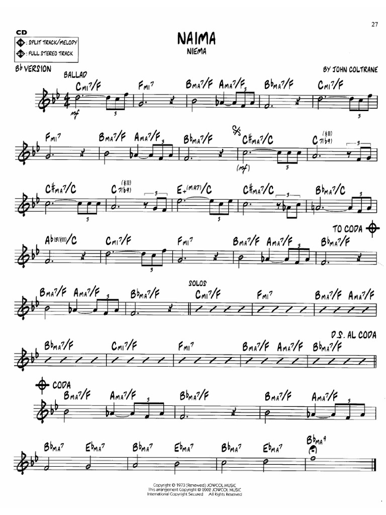 John Coltrane Naima | PDF