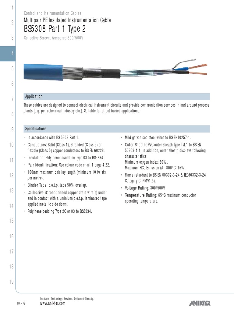 BS5308 Part 1 Type 2 | PDF | Blue | Insulator (Electricity)
