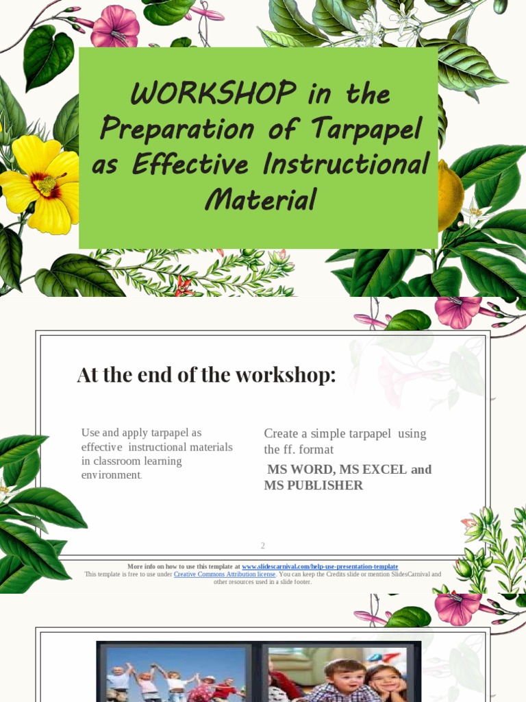 Creating Tarpapel for Instructional Use | PDF | Microsoft Word | Media ...