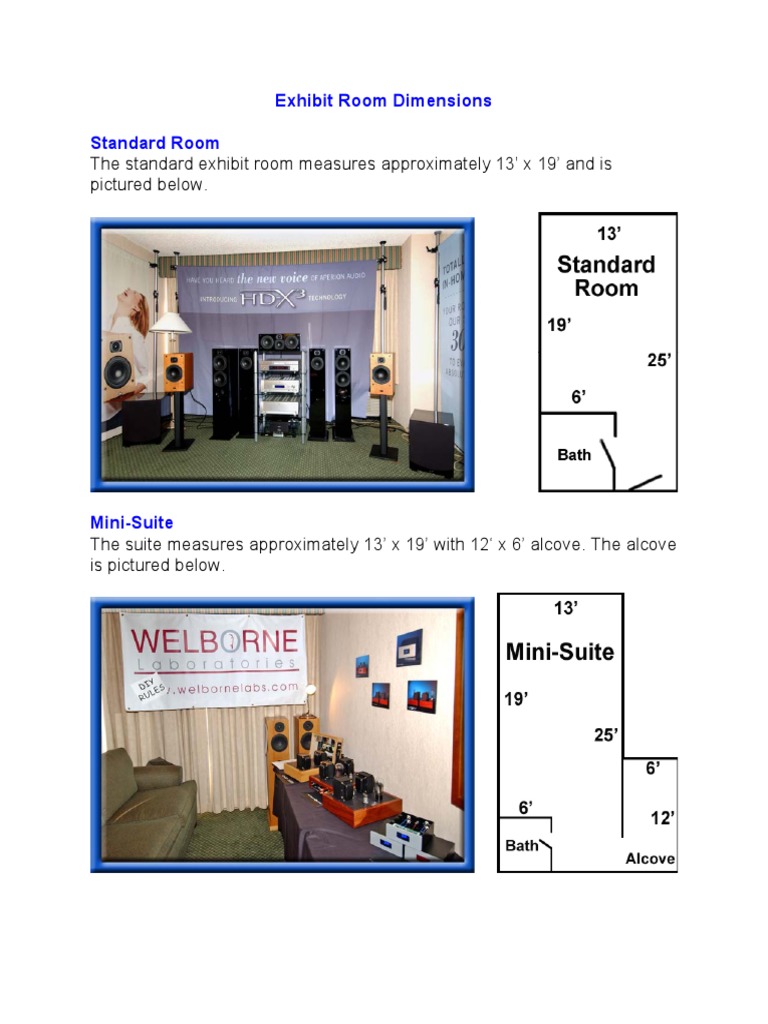 Exhibit Room Dimensions | PDF