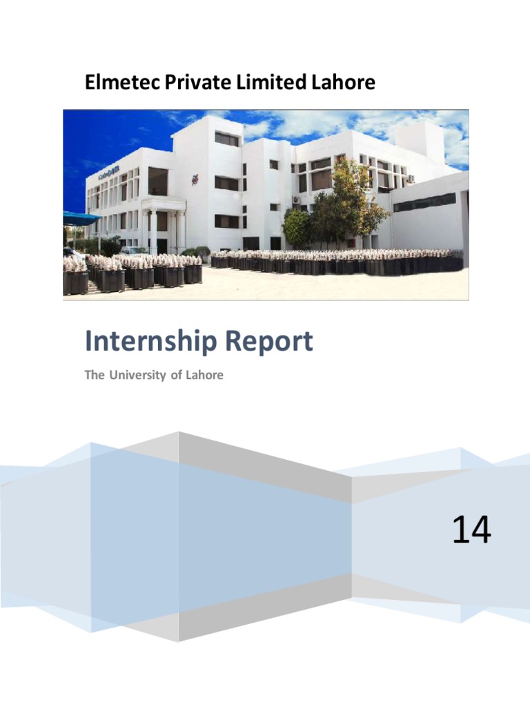 Internship Report: Elmetec Private Limited Lahore | PDF | Transformer ...