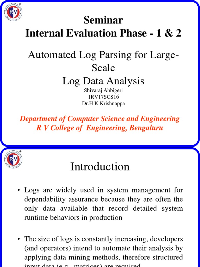 Automated Log Parsing For Large Scale Log Analysis | PDF | Parsing | Data Analysis