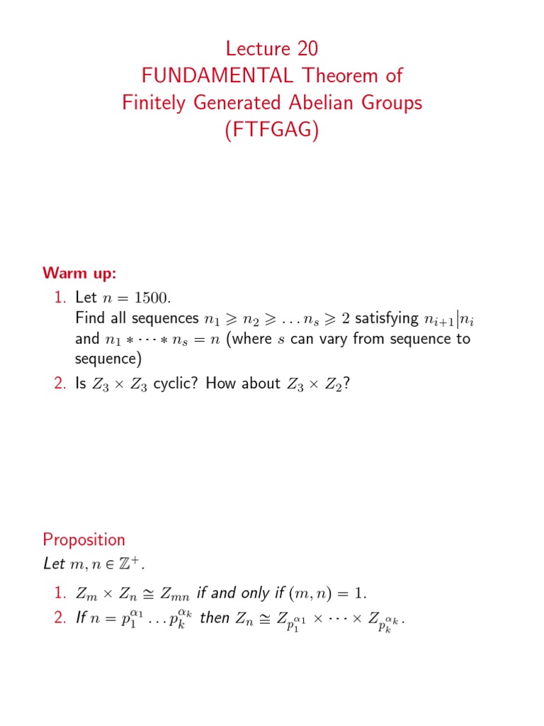 Lecture20 PDF | PDF | Ring (Mathematics) | Group (Mathematics)