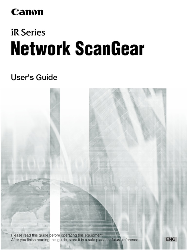 Network Scangear En-Gb | PDF | Image Scanner | Microsoft Windows