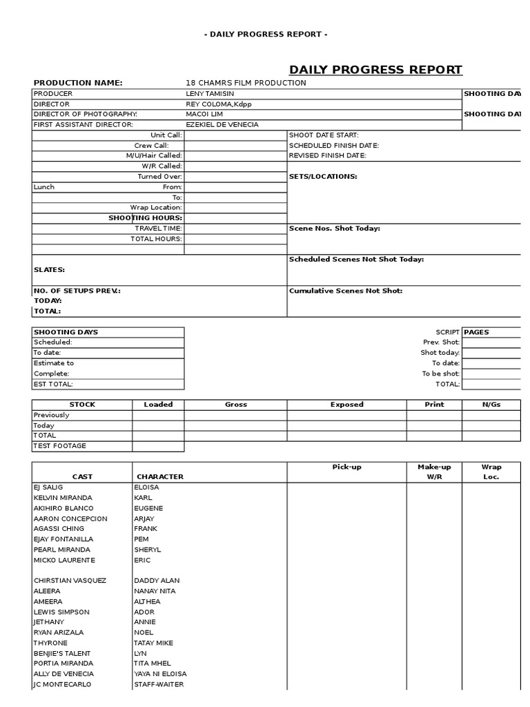 Daily Progress Report | PDF | Leisure