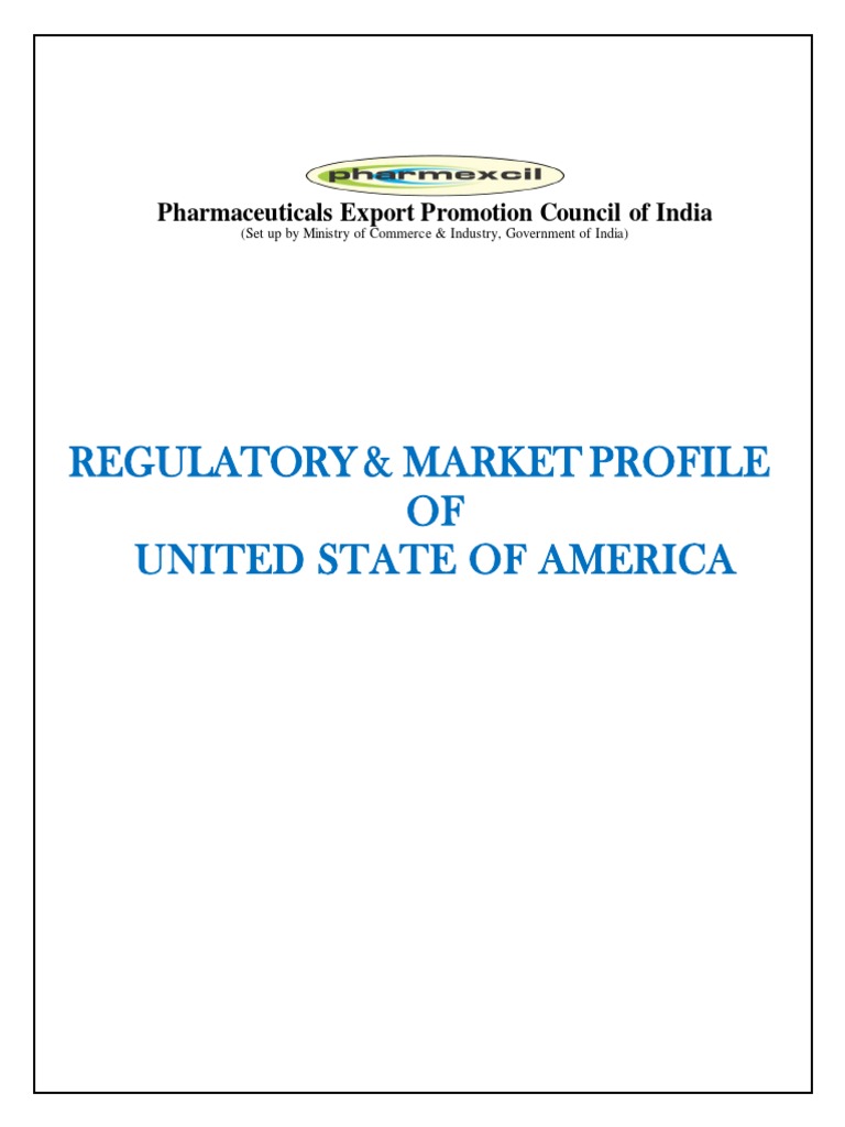 Pharma Export Regulatory Profile of United States | PDF | Clinical ...