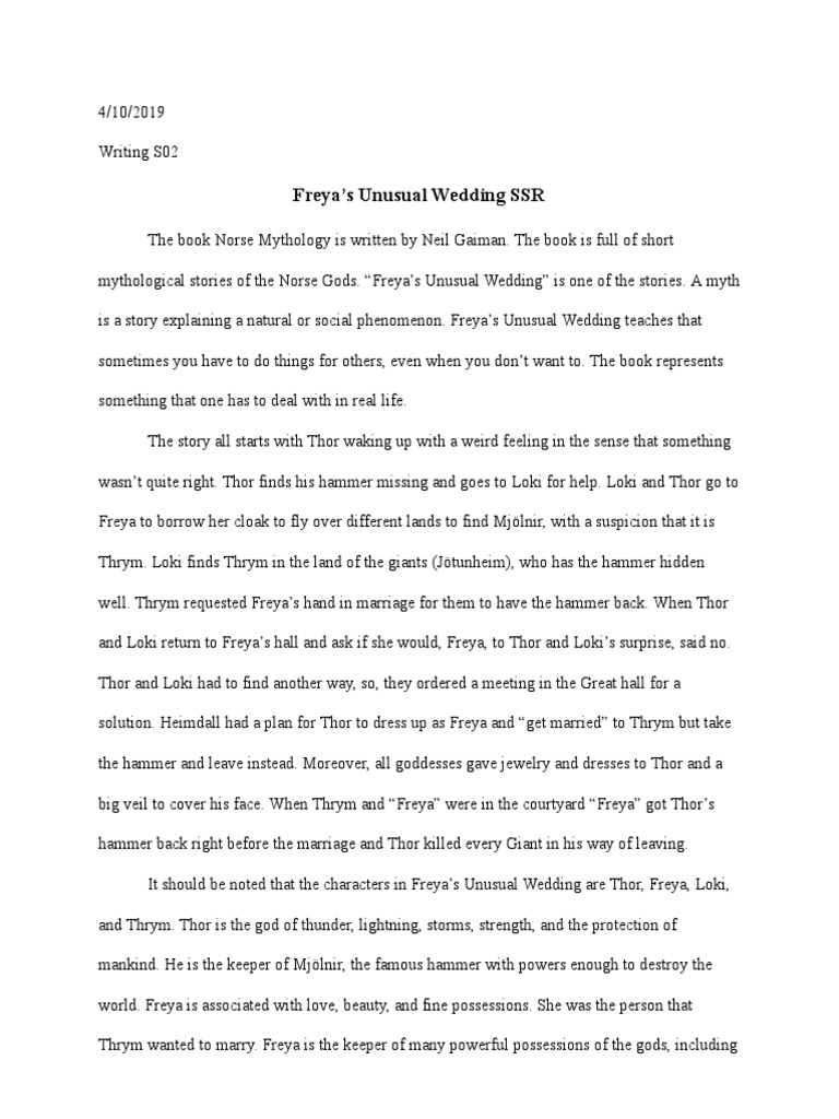 Freyas Unusual Wedding SSR 4 | PDF | Thor | Loki