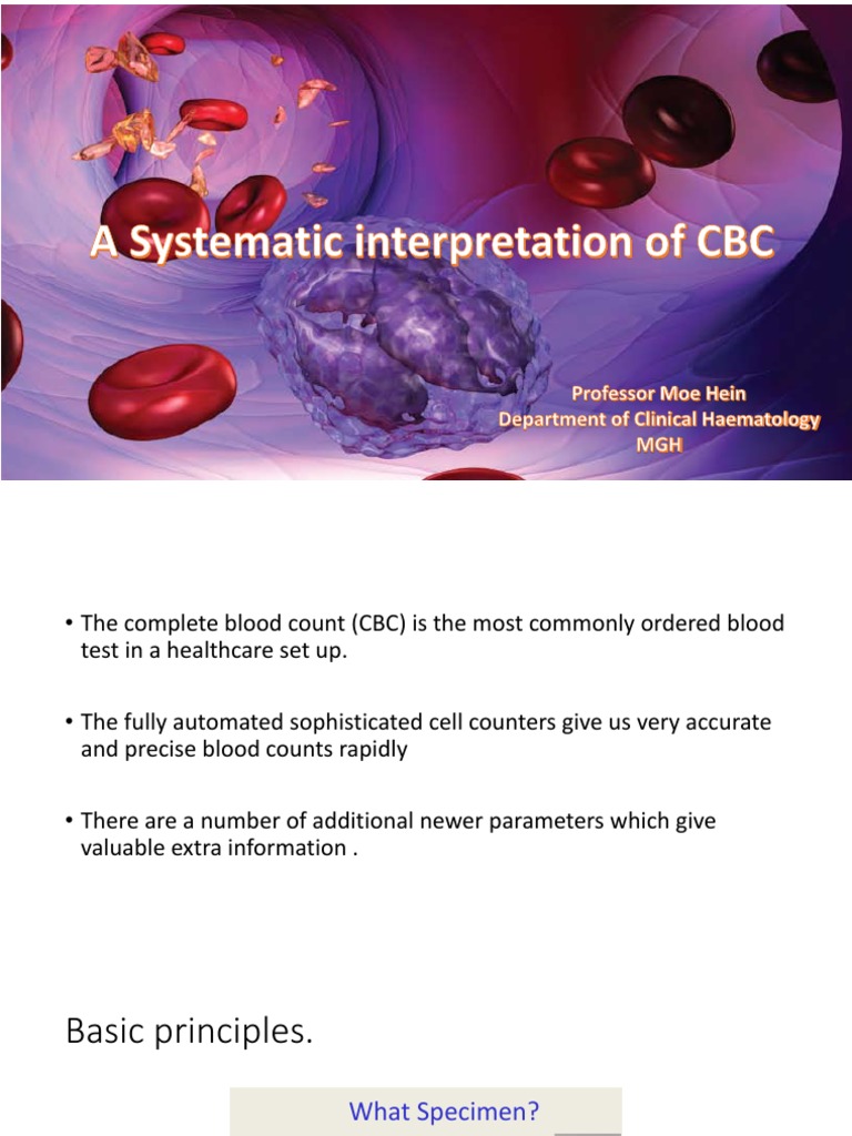 CBC Guideline | PDF | Anemia | White Blood Cell