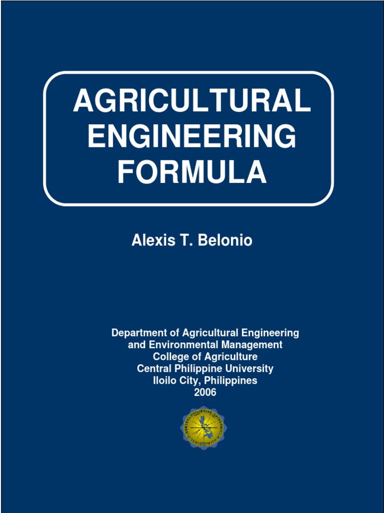 Agricultural Engineering Formula PDF | PDF | Depreciation | Factorization