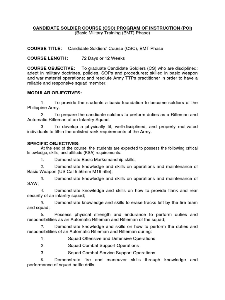 CS POI - Corrected PDF | PDF | Ambush | Etiquette