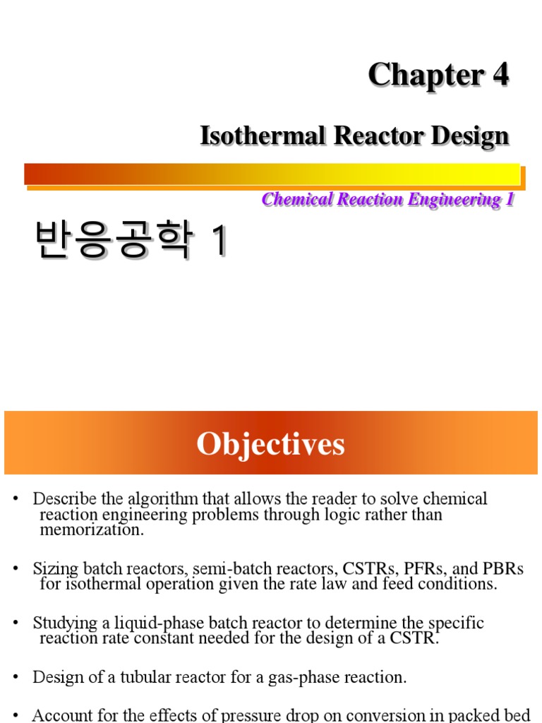 Isothermal Reactor Design: Chemical Reaction Engineering 1 | PDF ...