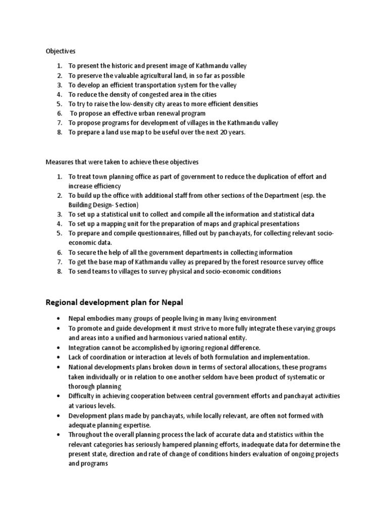 Regional Development Plan For Nepal | Download Free PDF | Kathmandu ...