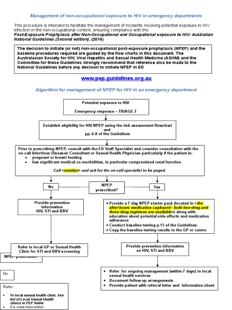 HIV Exposure Management in Emergency Departments | PDF | Sexual ...