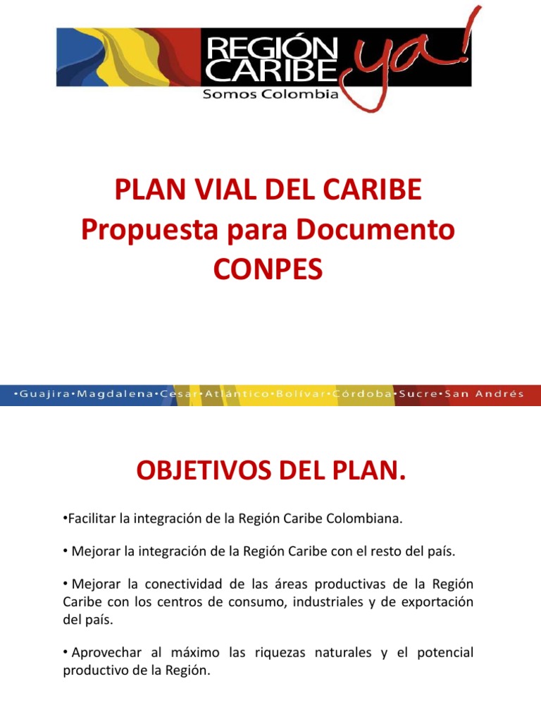 Plan Vial Del Caribe PDF | PDF | Colombia | Comercio